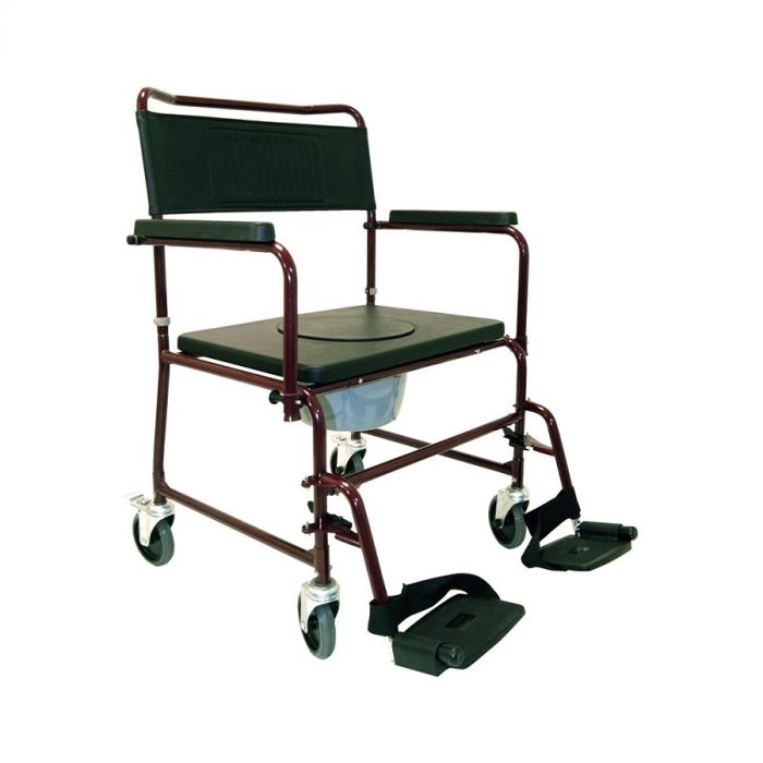 Wheeled Commode Chair TRS 200 XXL Anthracite | Commode Wheelchair with ...