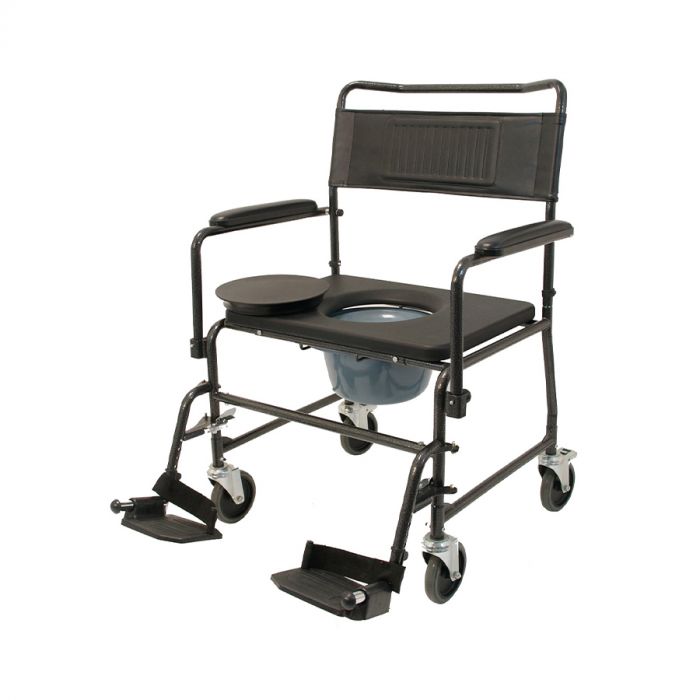 Wheeled Commode Chair TRS 200 XXL Anthracite | Commode Wheelchair with ...